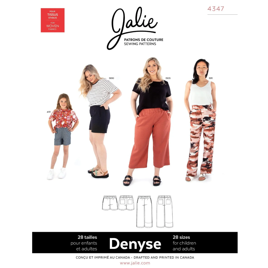 Jalie - 4347 - DENYSE Woven Pants & Shorts – Riverside Fabrics